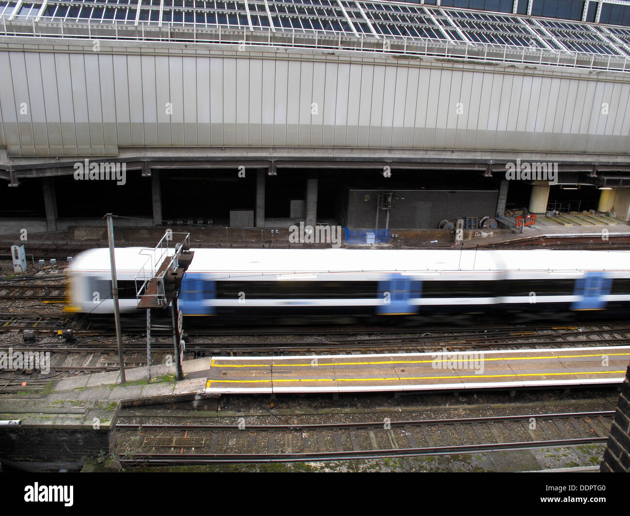 A train departing from Victoria Station, London, England, UK Stock ...