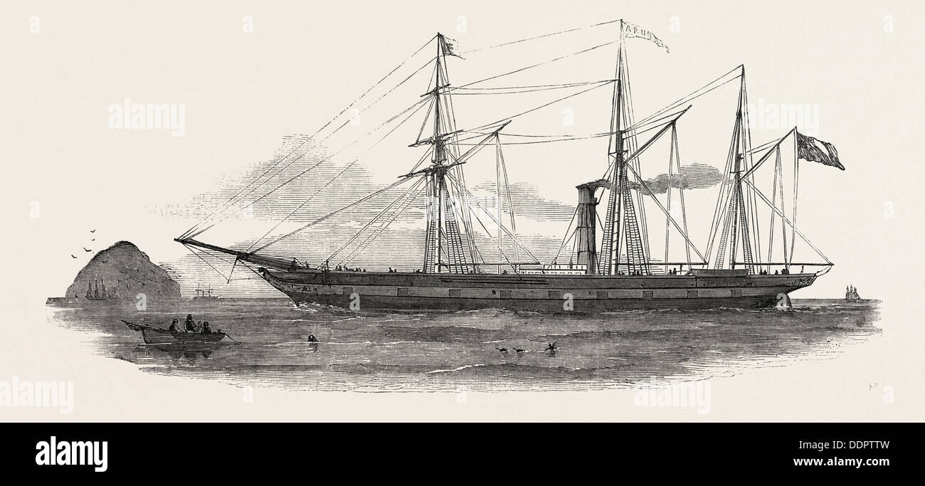 THE SCREW STEAMER ARNO, FOR THE MEDITERRANEAN, 1851 engraving Stock ...