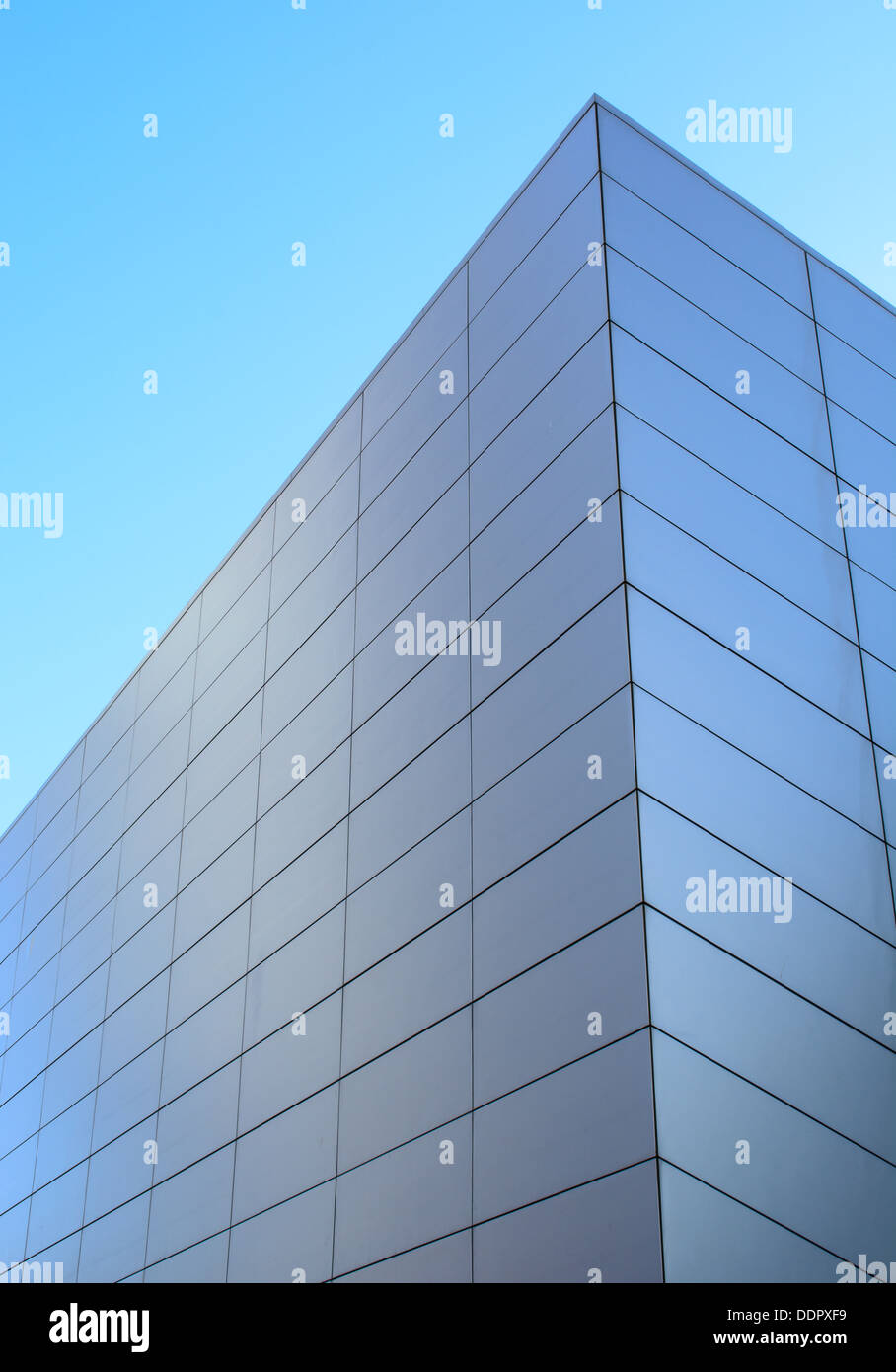 The beautiful corner of the building under the clear blue sky Stock ...