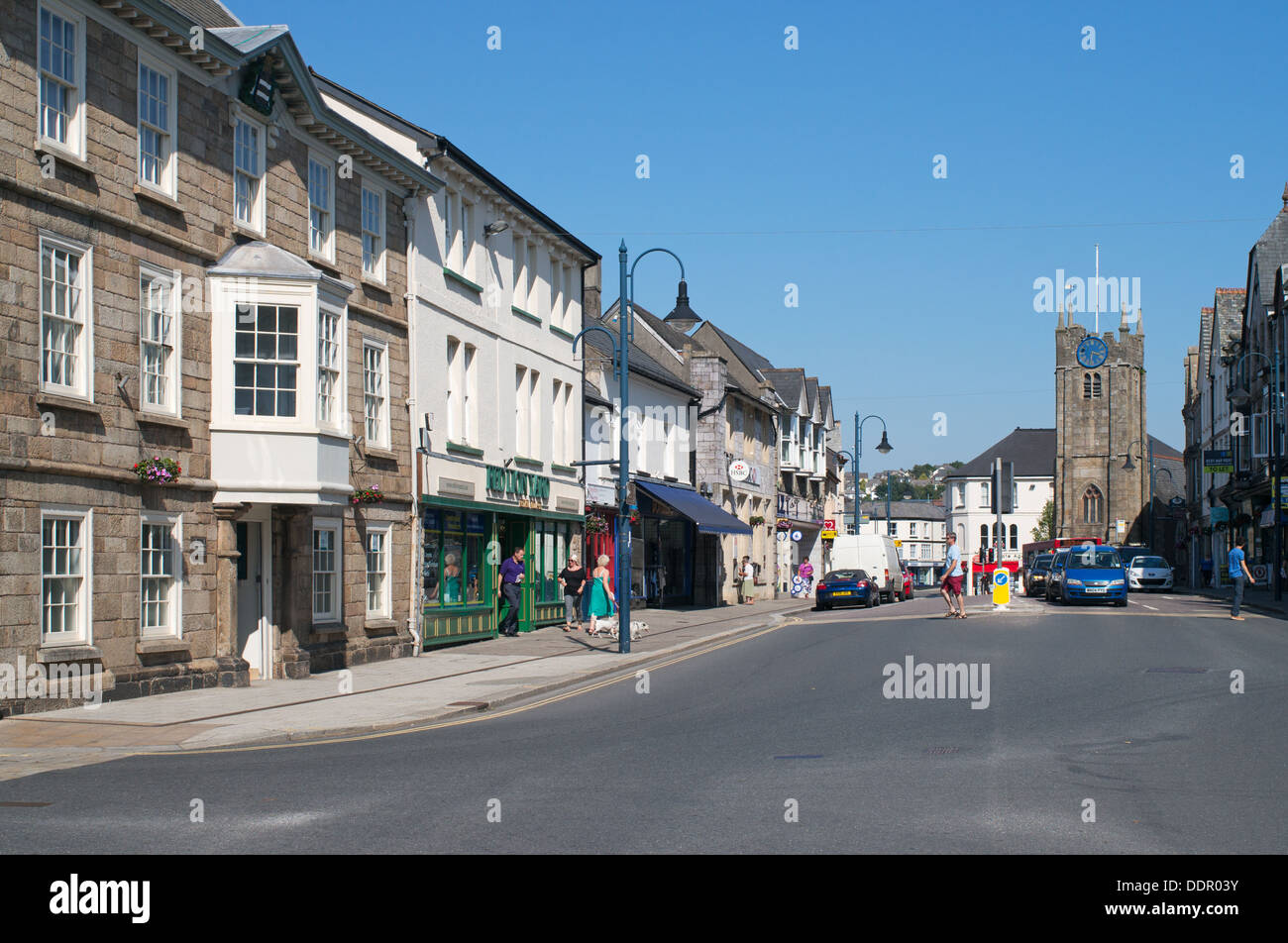 Fore Street, Okehampton town centre, Devon England UK Stock Photo - Alamy