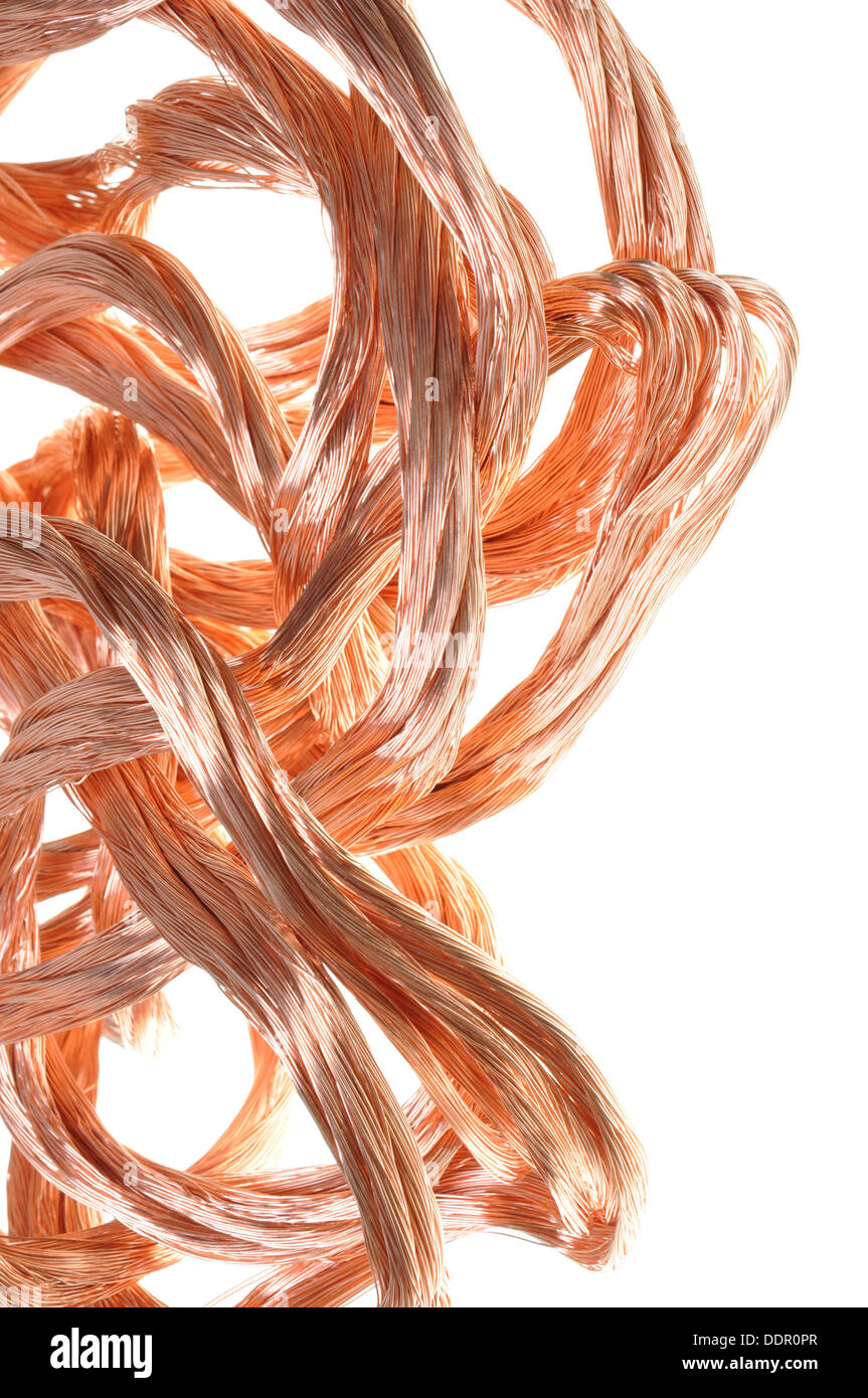 Copper wire in abstract form Stock Photo - Alamy