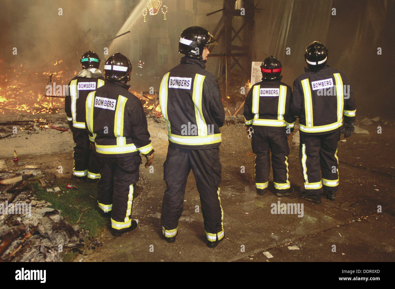 Fire fighters. Valencia. Spain Stock Photo - Alamy