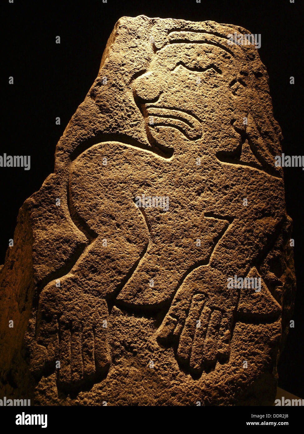 Relief on monolith. Museo de la Nación de Lima, Perú Stock Photo - Alamy