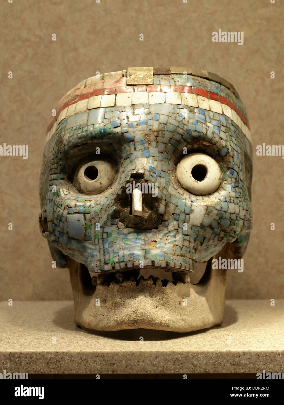 Aztec Turquoise skull. Museo Nacional de Antropologia. Ciudad de Mexico ...