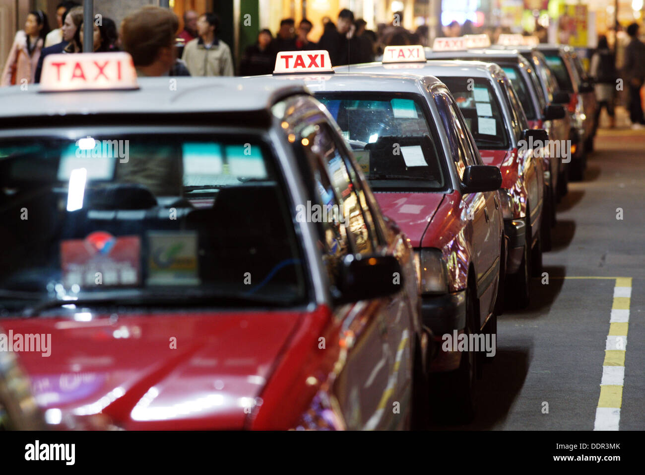Taxis Waiting At Traffic Lights High Resolution Stock Photography and ...