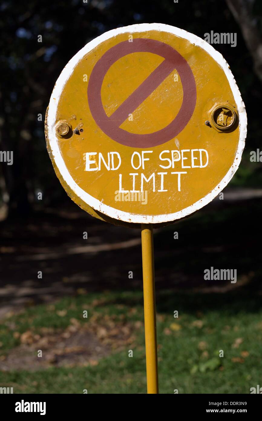 End speed restriction traffic sign hi-res stock photography and images ...