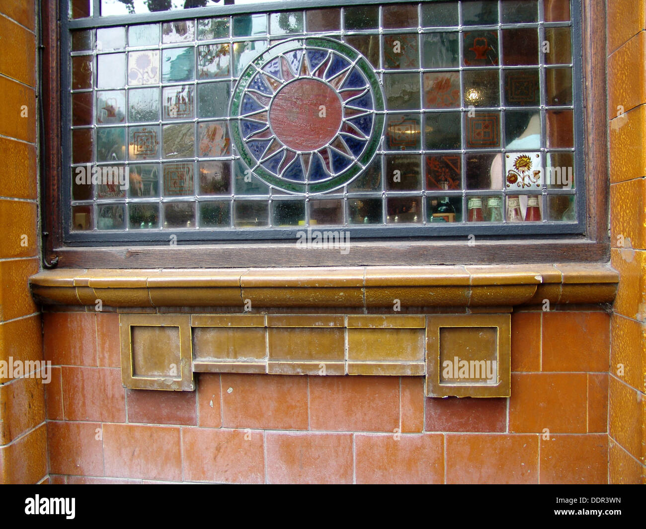 Stained Glass Window In Pub High Resolution Stock Photography and ...