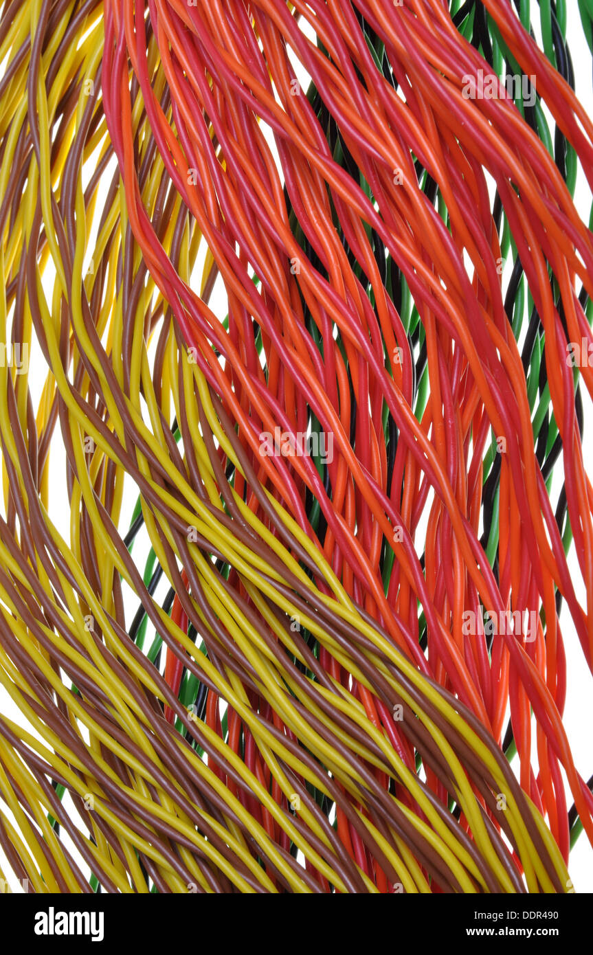Cabling, data transmission in telecommunication networks Stock Photo ...