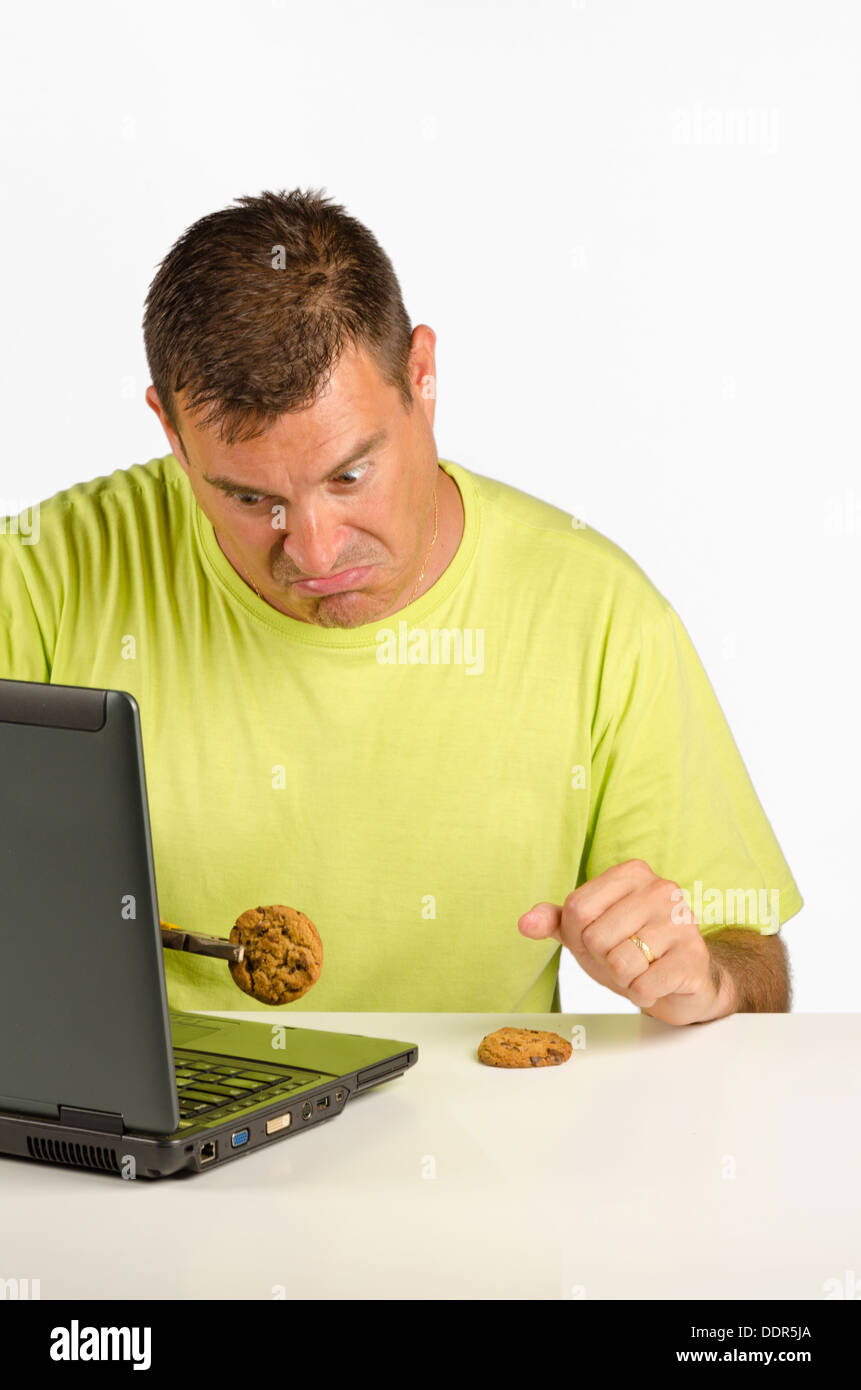Fixing a computer, a computer dummy concept Stock Photo - Alamy