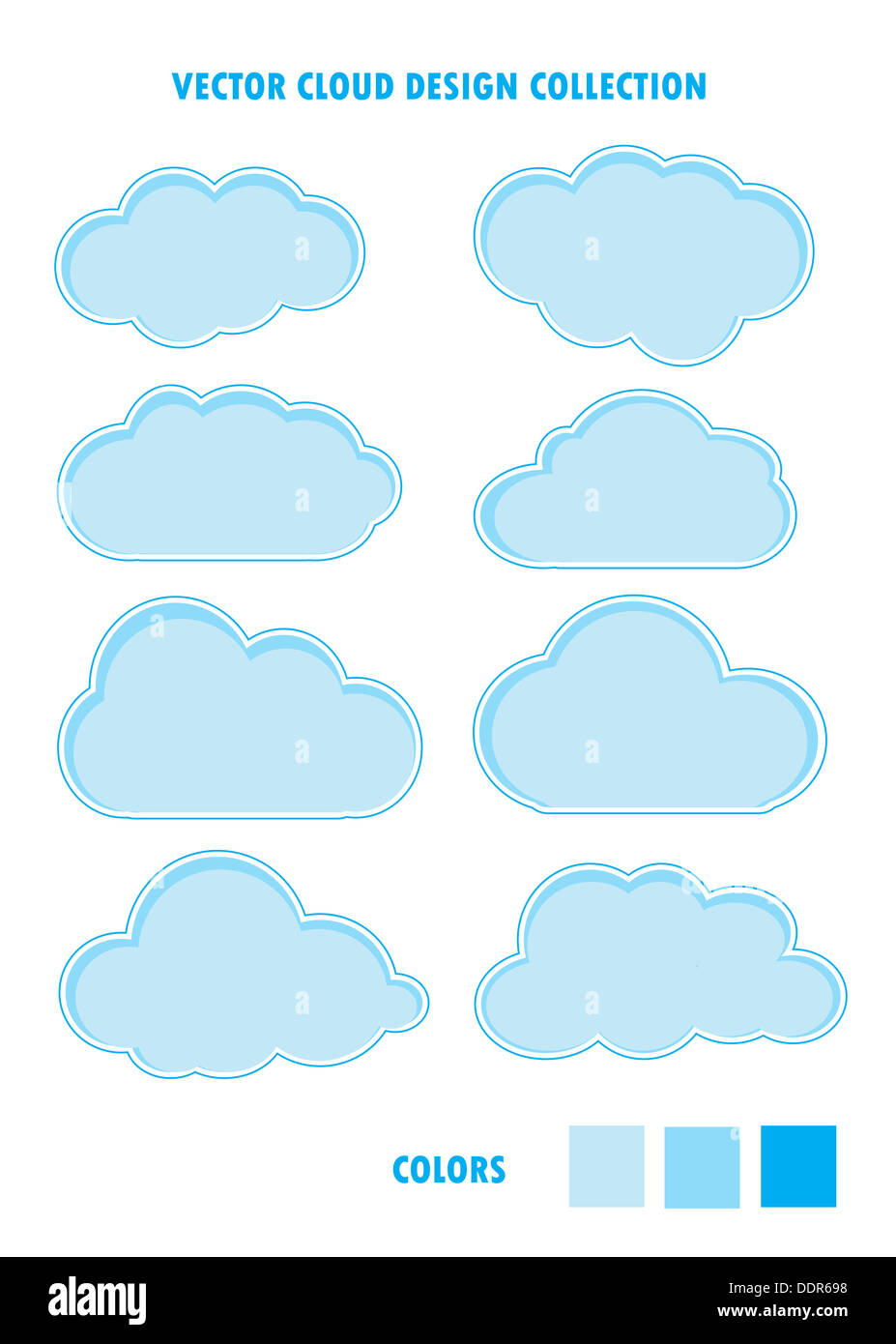 clouds collection vector art Stock Photo - Alamy