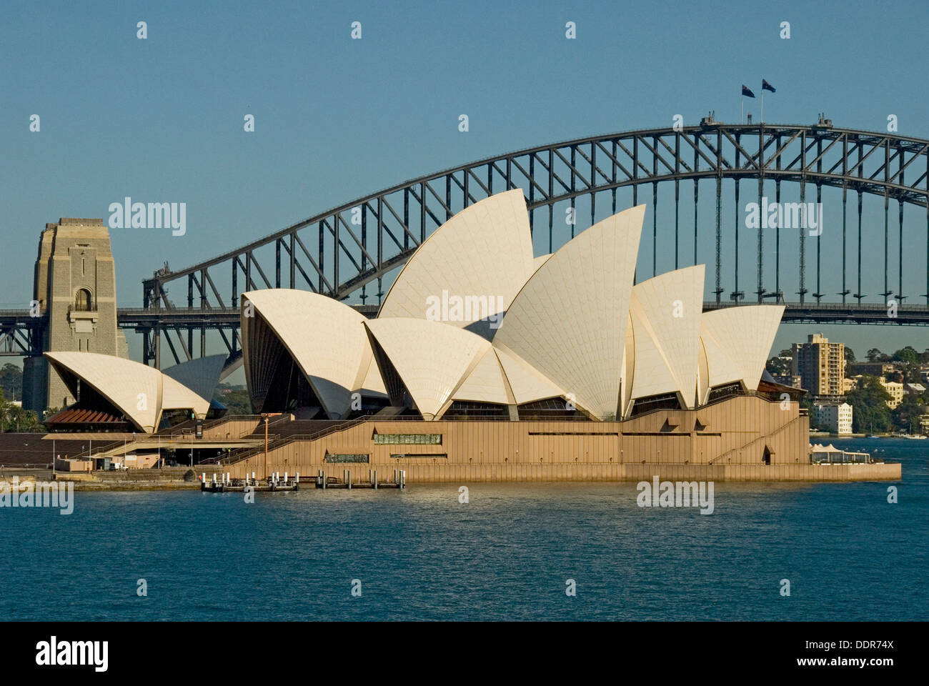 Sydney Opera House and Harbour Bridge, Sydney, NSW, Australia Stock ...