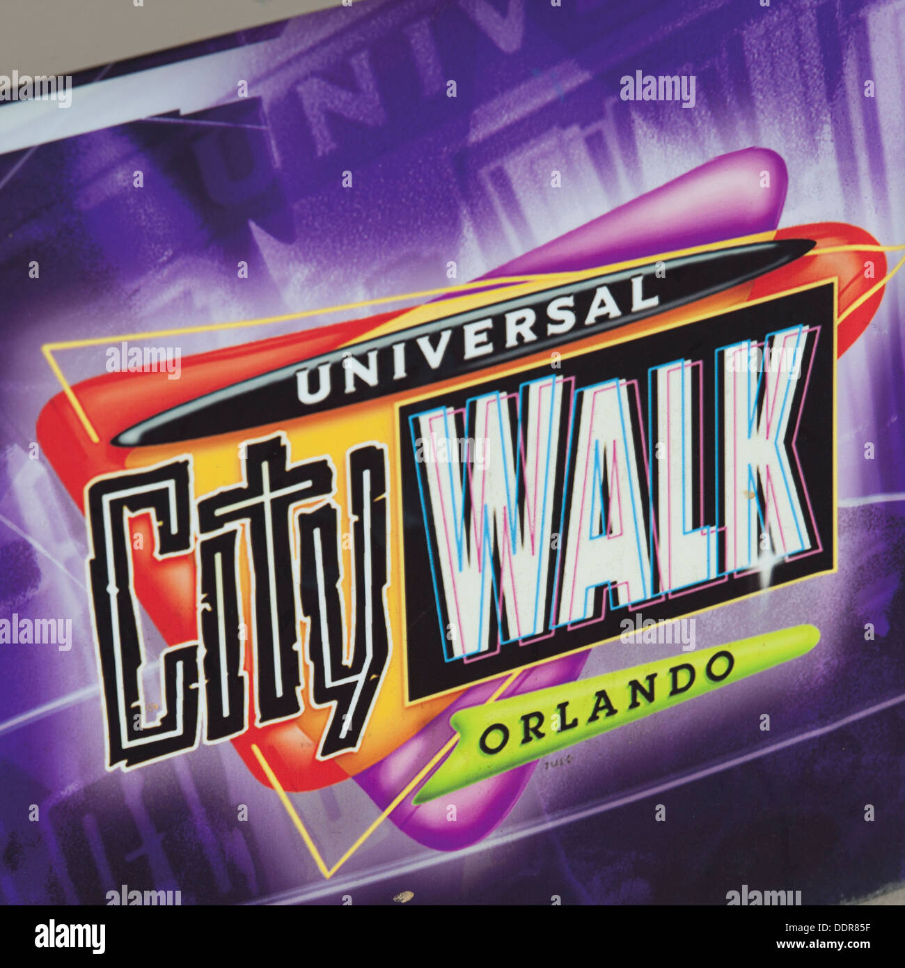 Close-up of the entrance sign of Universal CityWalk, Universal Studios ...