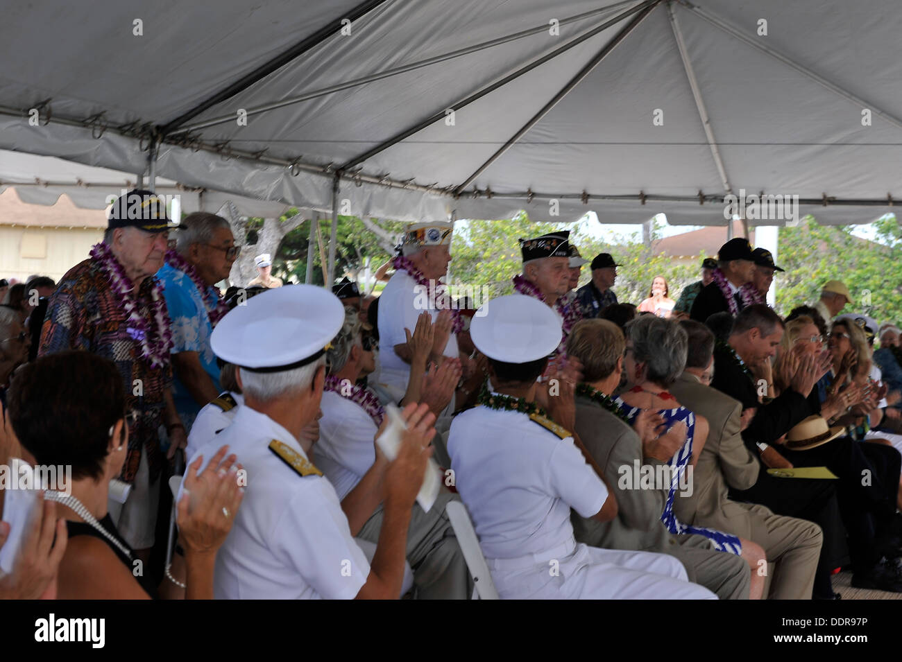 World War II survivors receive recognition at the USS Missouri Memorial ...