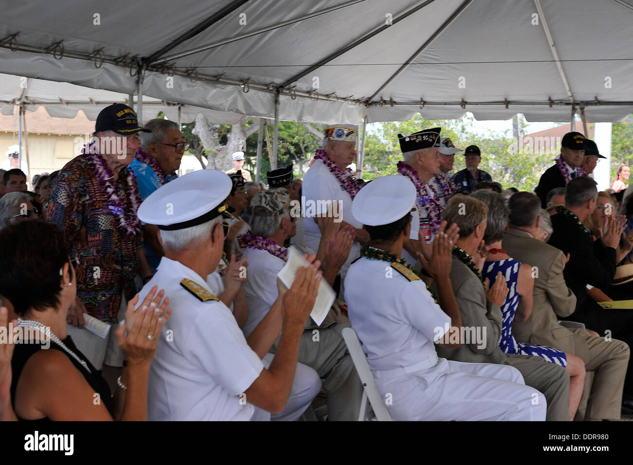 World War II survivors receive recognition at the USS Missouri Memorial ...