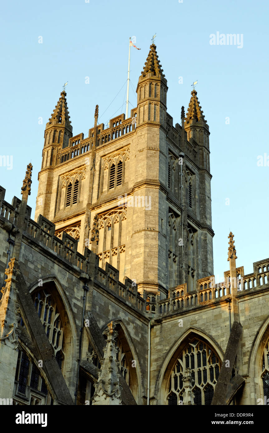 Tower, Bath Abbey, Bath, Somerset, England, UK, GB Stock Photo - Alamy
