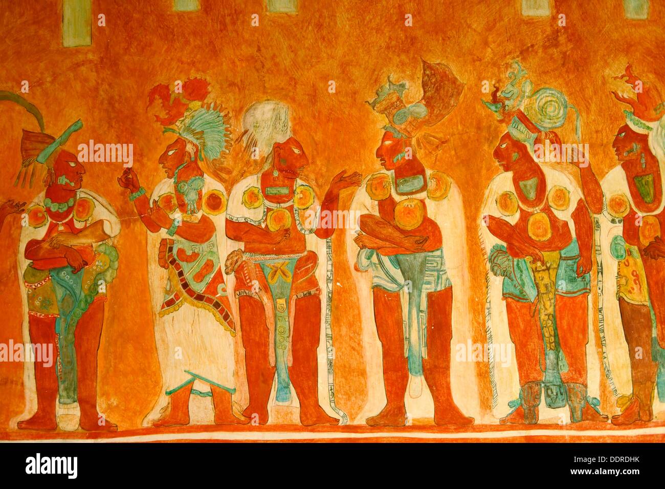 Reproduction Of Bonampak Murals High Resolution Stock Photography and ...