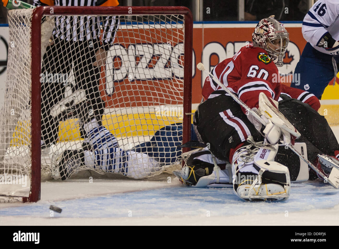 London, Ontario, Canada. 5th Sept, 2013. Chicago goalie Mac Carruth ...