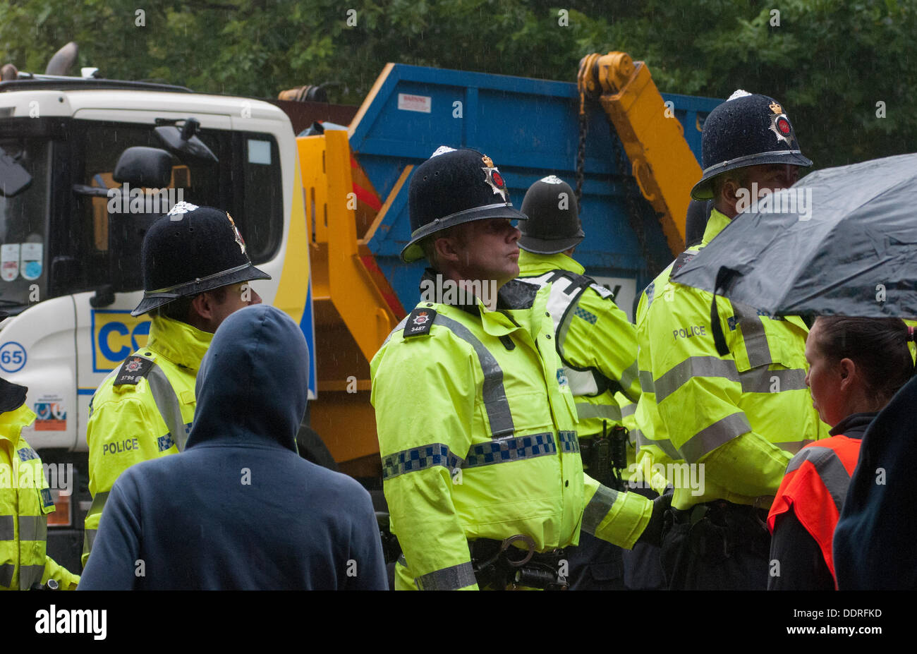 Police lorry balcombe line hi-res stock photography and images - Alamy