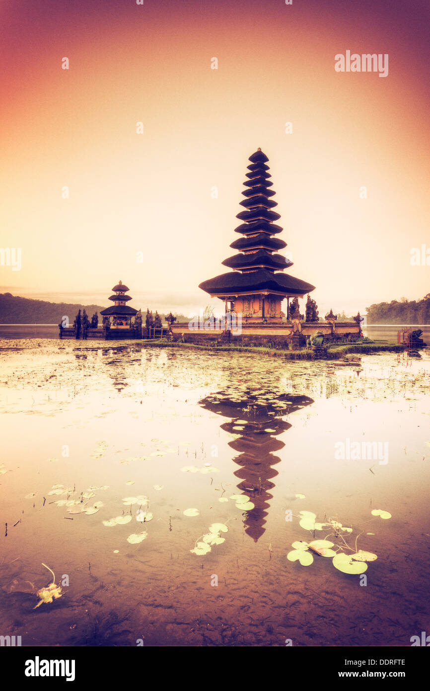 Indonesia, Bali, Bedugul, Pura Ulun Danau Bratan Temple on Lake Bratan ...