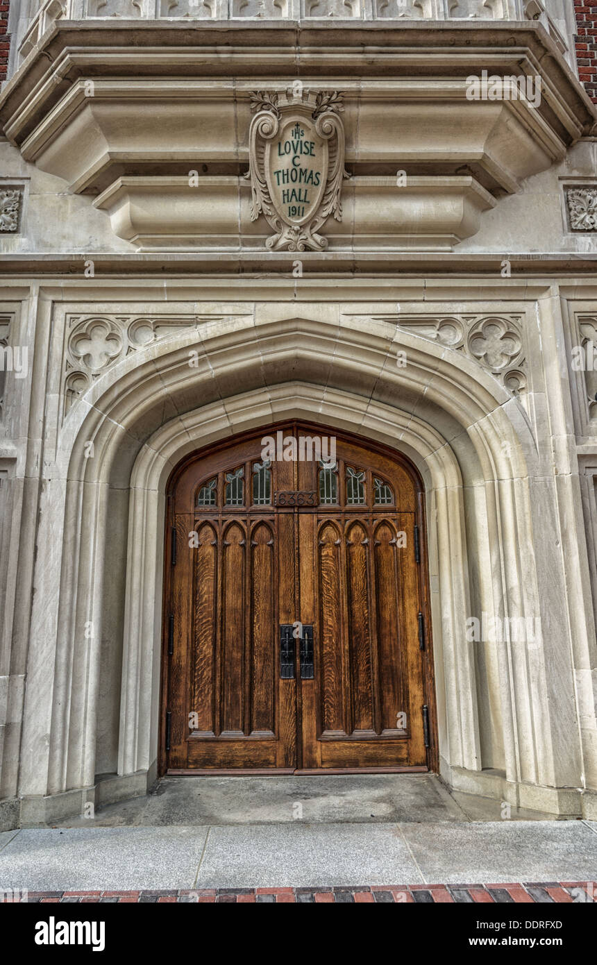 Front Wood Doors to Lovise C Thomas Hall at Loyola University in New ...