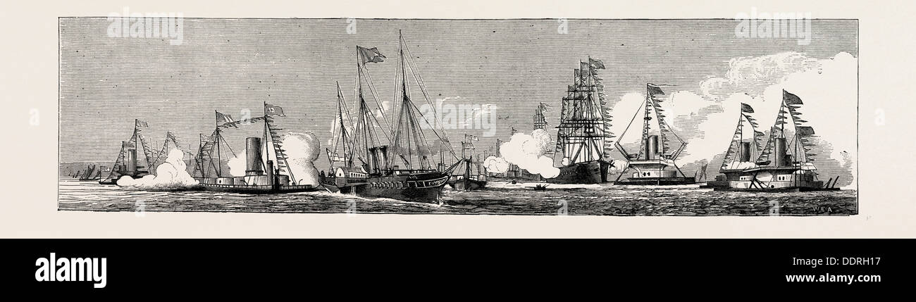 THE NAVAL REVIEW AT SPITHEAD: THE RETURN FROM SPITHEAD, VICTORIA AND ALBERT (ROYAL YACHT, H.M ...