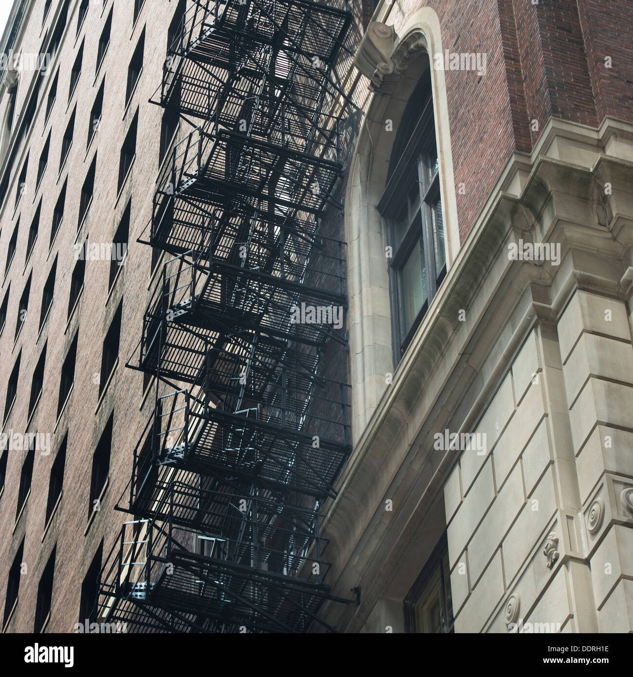 Fire escape on a building, Chicago, Cook County, Illinois, USA Stock ...
