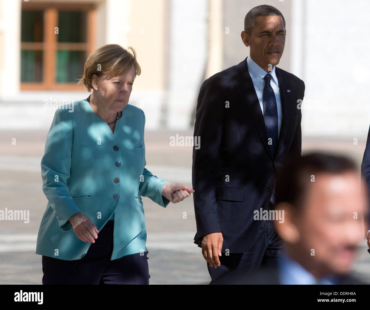 St. Petersburg, Russia. 06th Sep, 2013. German Chancellor Angela Merkel ...