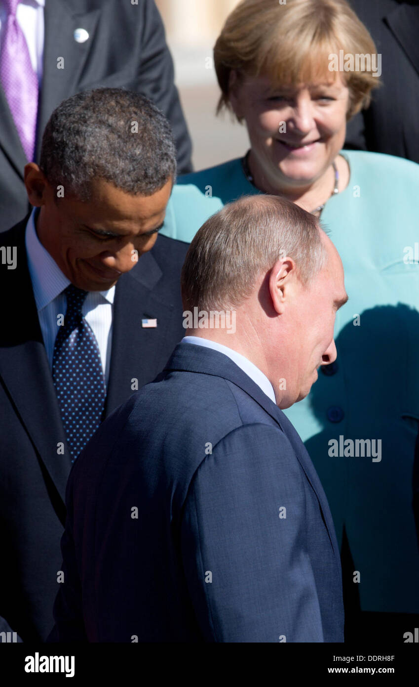 St. Petersburg, Russia. 06th Sep, 2013. US President Barack Obama (L ...