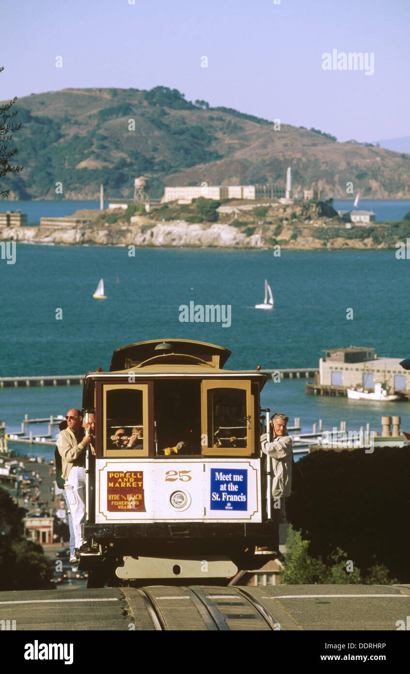 Cable car in San Francisco. California, USA Stock Photo - Alamy