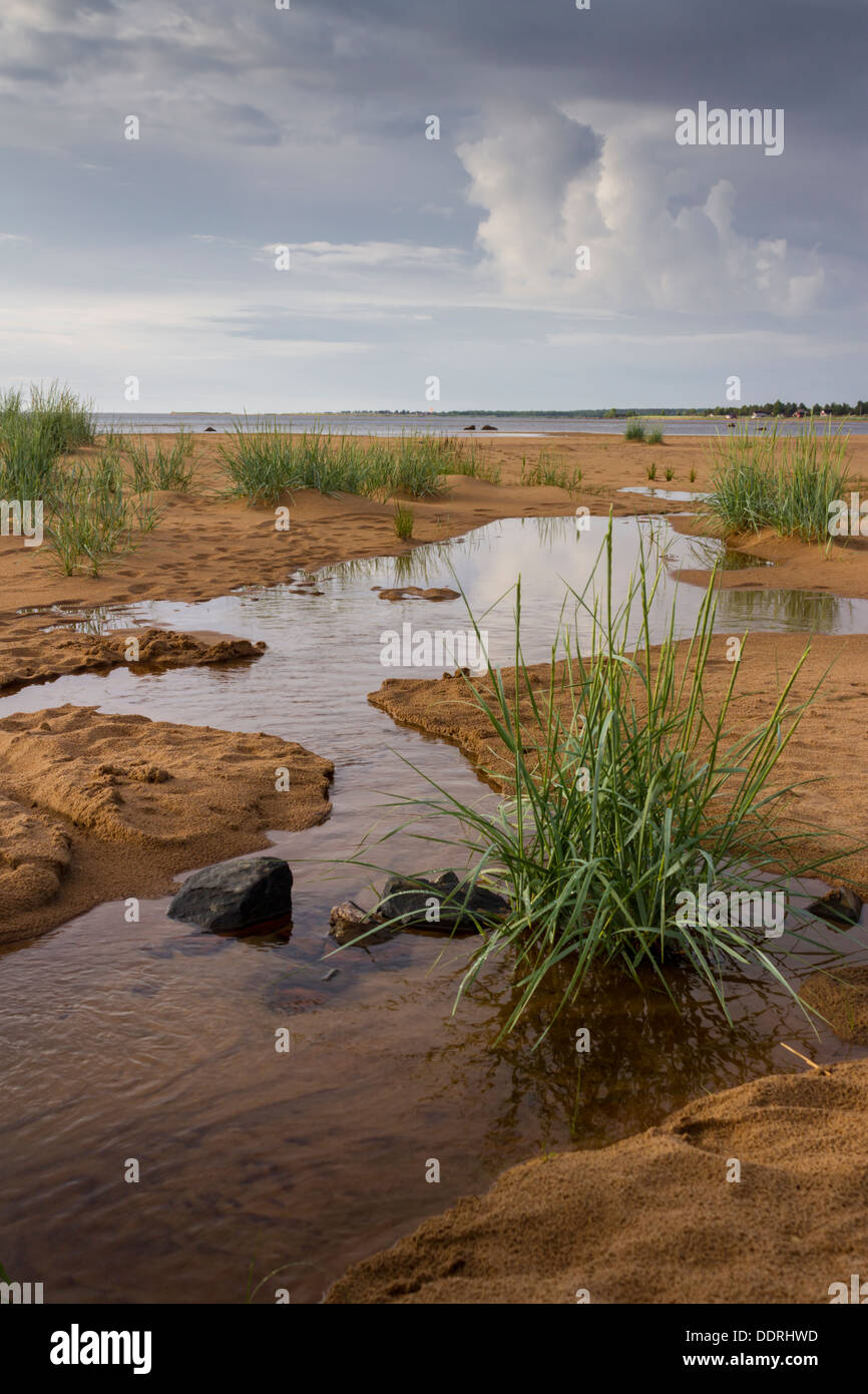 Puddle on the beach Stock Photo - Alamy