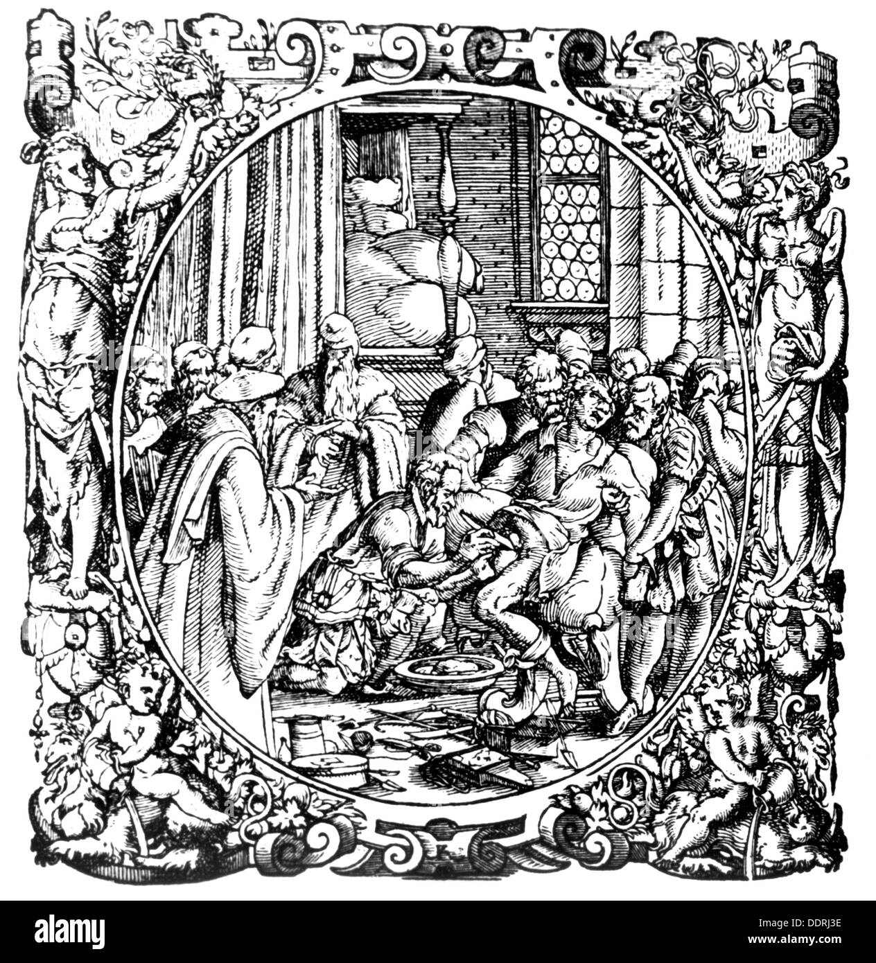 Medical woodcut historic Black and White Stock Photos & Images - Alamy