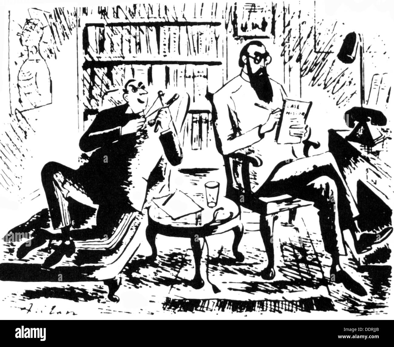 Psychiatrist couch drawing hi-res stock photography and images - Alamy