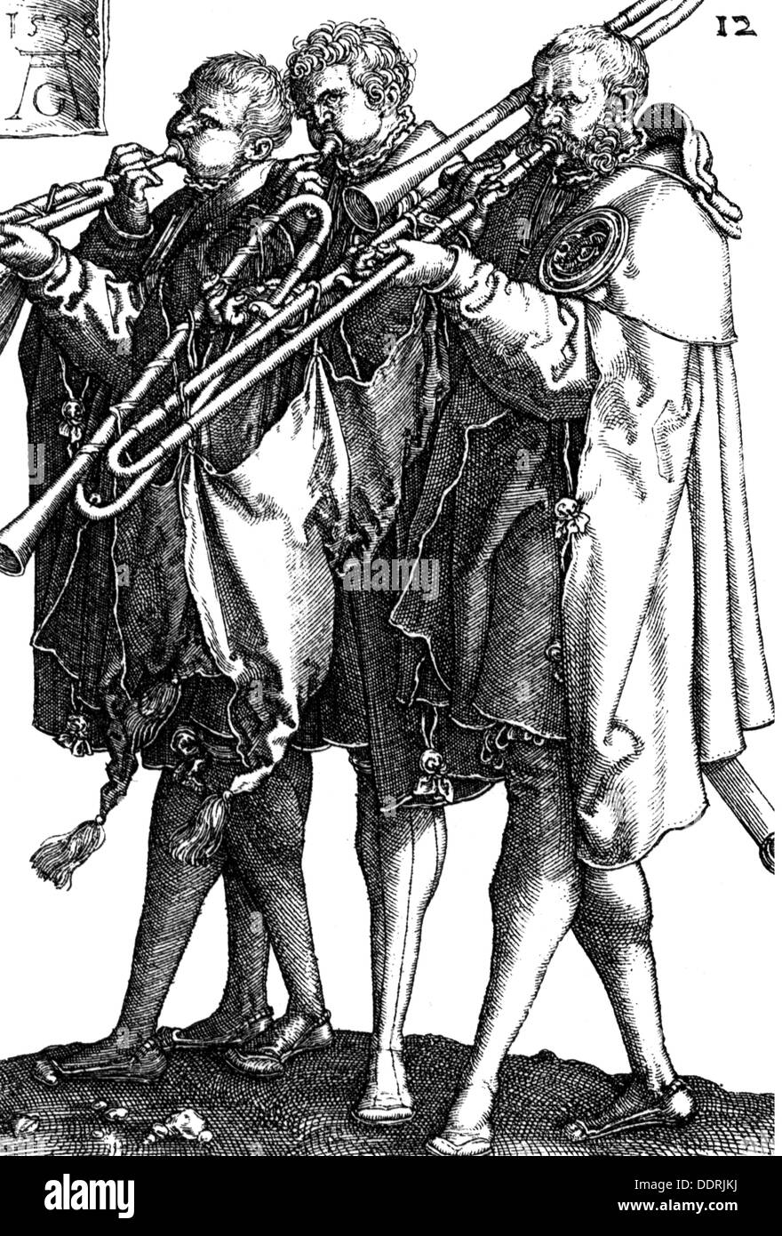 Renaissance trombone played hi-res stock photography and images - Alamy