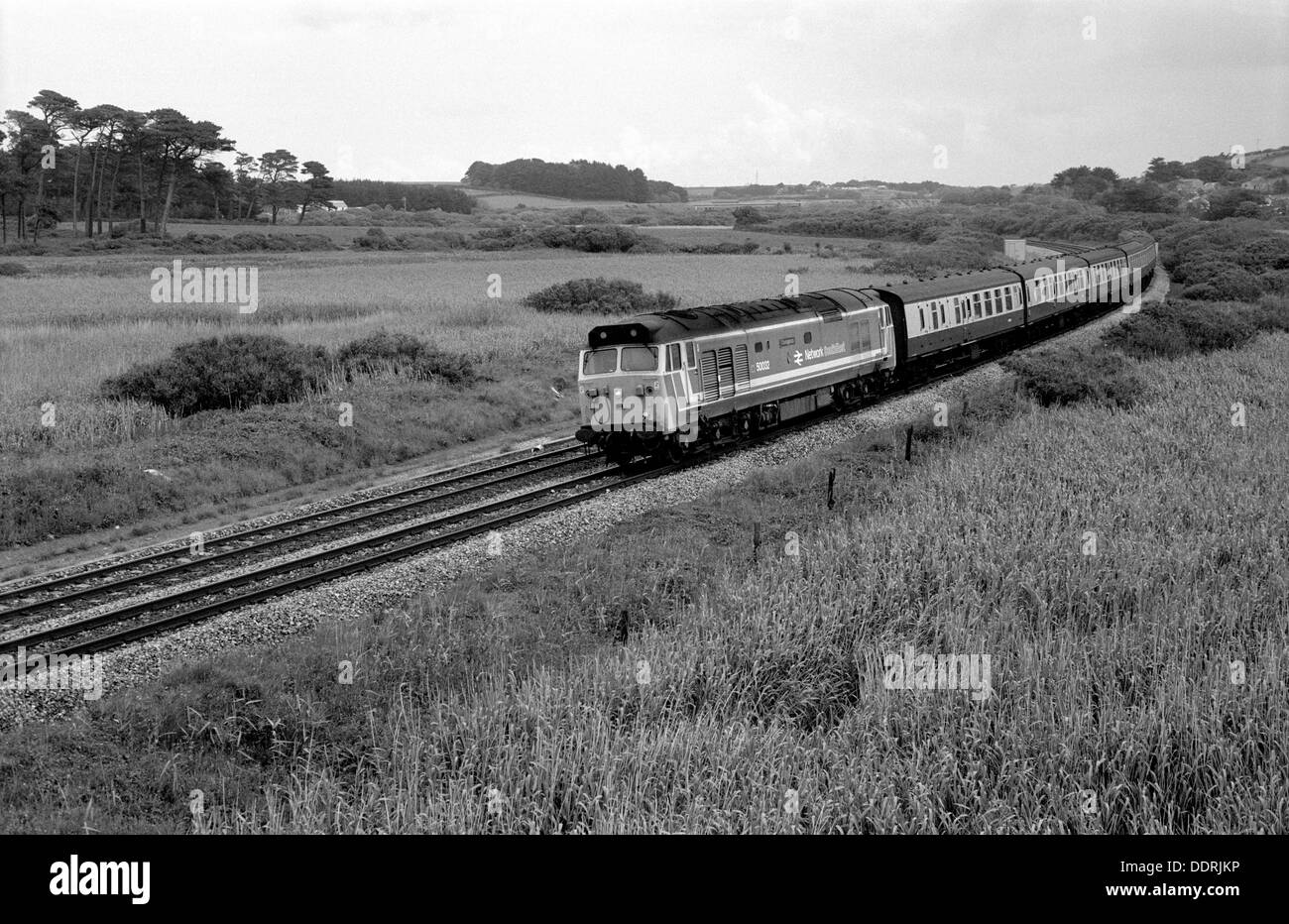 Class 50 diesel locomotive No 50026 "Courageous" hauling a passenger ...