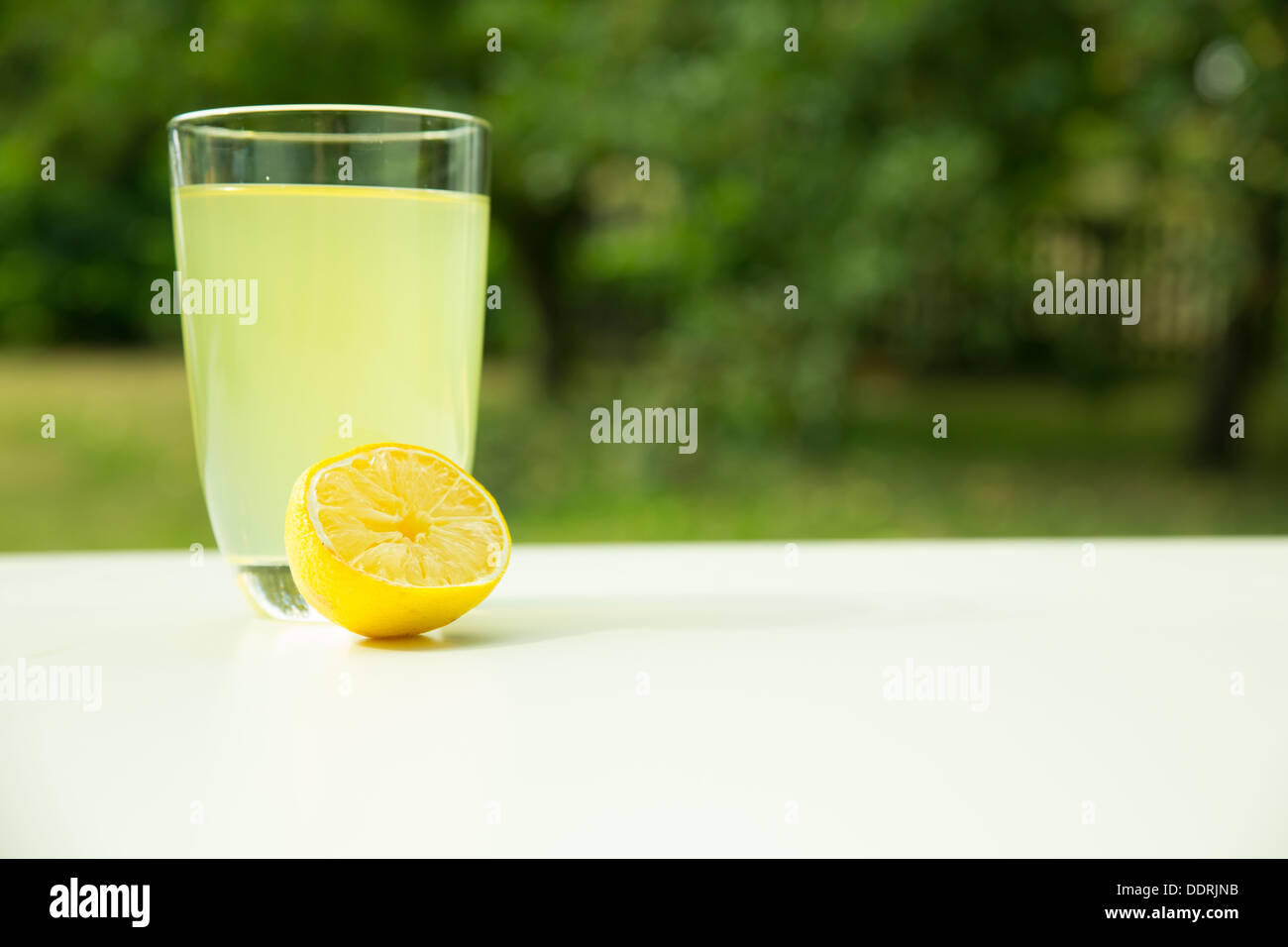 A glass of natural lemonade Stock Photo - Alamy