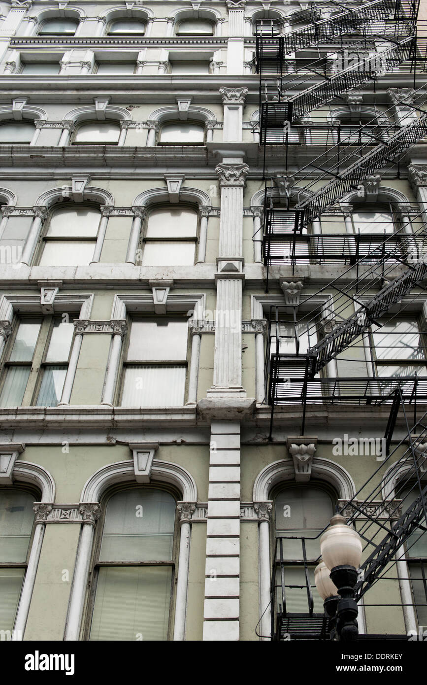 Fire escape on a building, Chicago, Cook County, Illinois, USA Stock ...