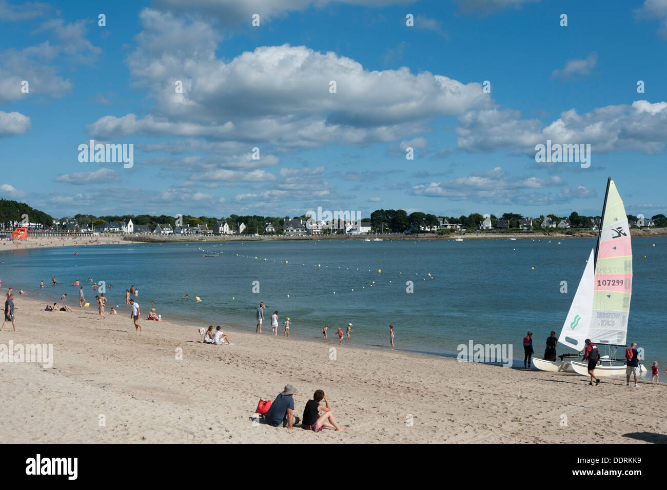 The beach at Benodet Brittany France Stock Photo - Alamy