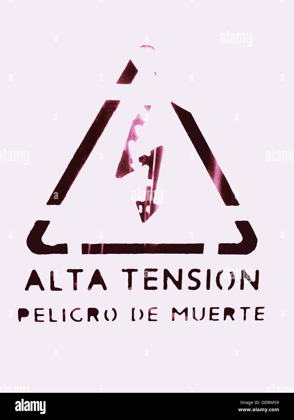 High tension danger death sign hi-res stock photography and images - Alamy