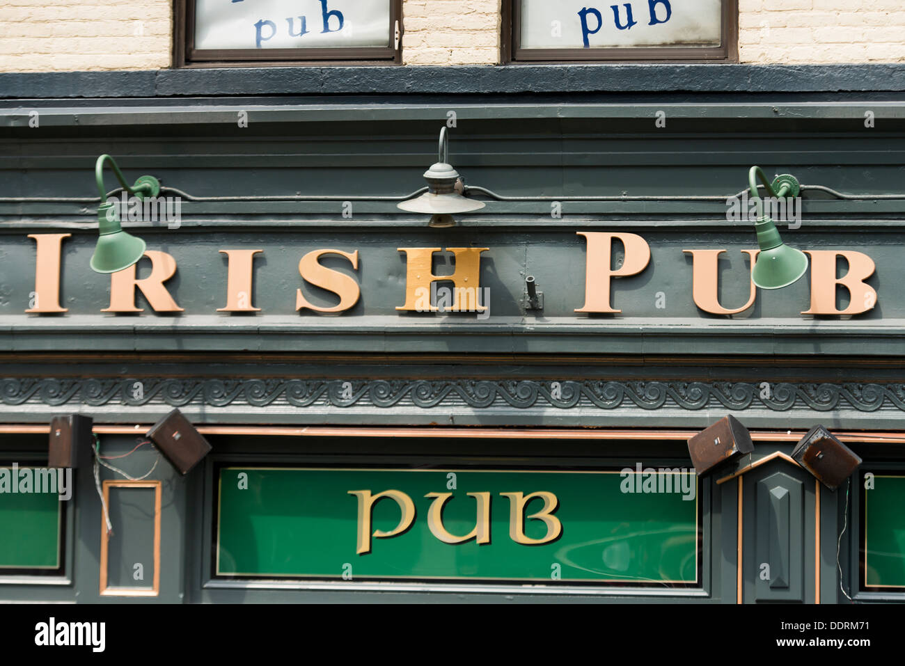 Low angle view of a pub and restaurant, Fado Irish Pub, Clark Street ...