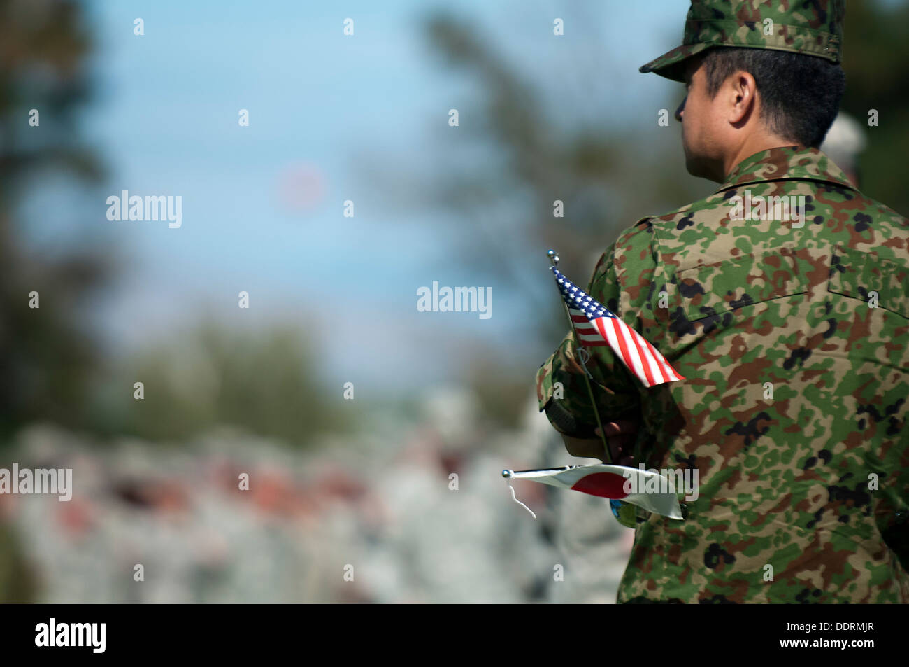 Soldier from 16th japan ground self defense force regimental team hi ...