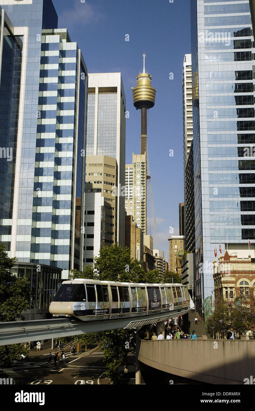 Monorail in Sydney´s central business district. Australia. 2007 Stock ...