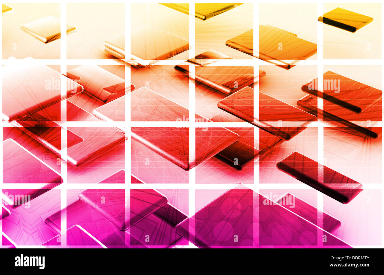 Communication Technology with Moving Data in 3d Stock Photo - Alamy