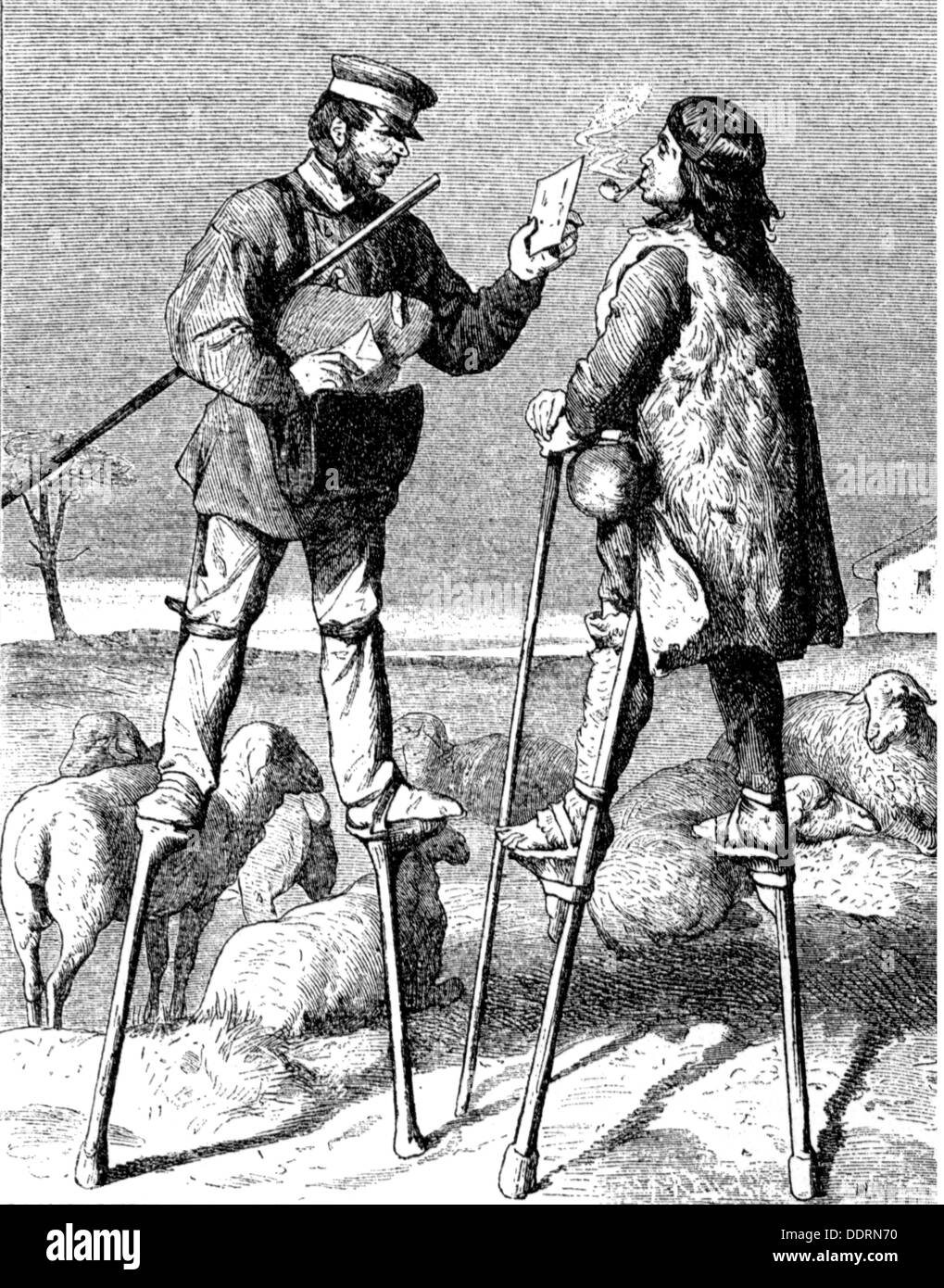 Postman delivering letter hi-res stock photography and images - Alamy