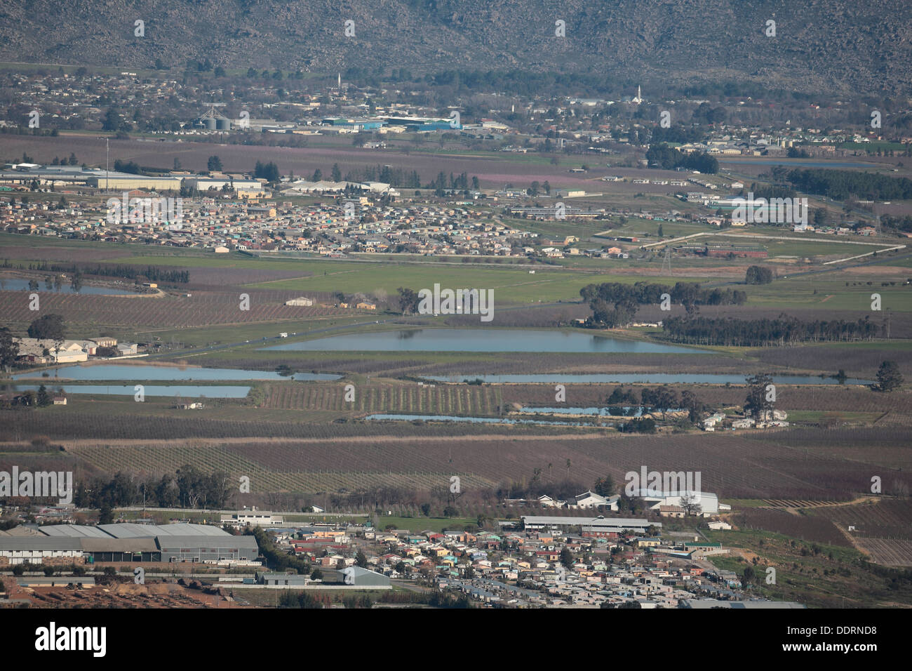 Aerial view of Ceres, Western Cape Province, South Africa Stock Photo ...