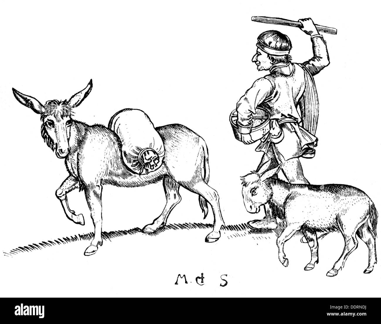 Peasant carrying Black and White Stock Photos & Images - Alamy