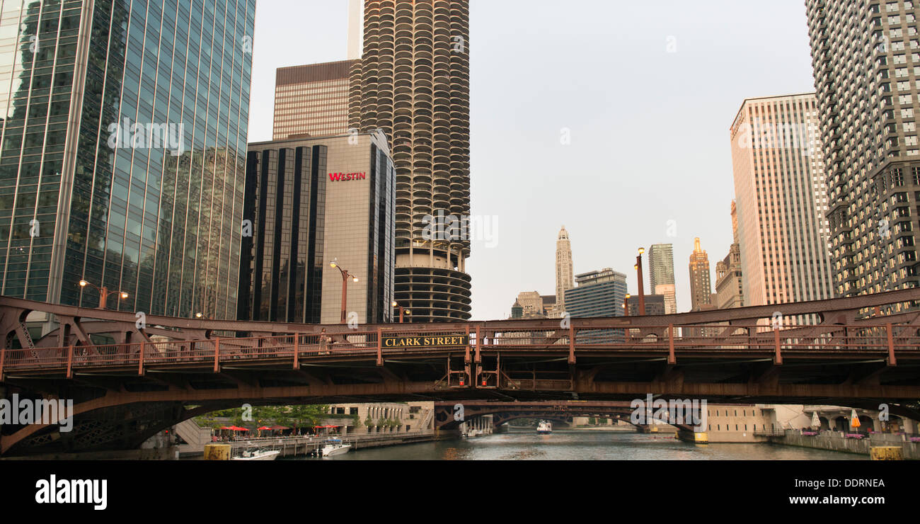 Clark Street Bridge across the Chicago River, Chicago, Cook County ...