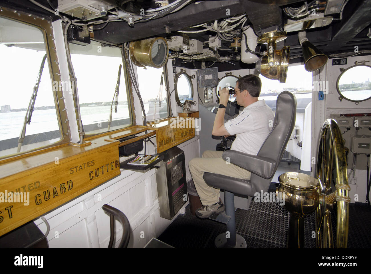 The bridge of the Coast Guard Cutter Bramble, now a museum. Port Huron ...