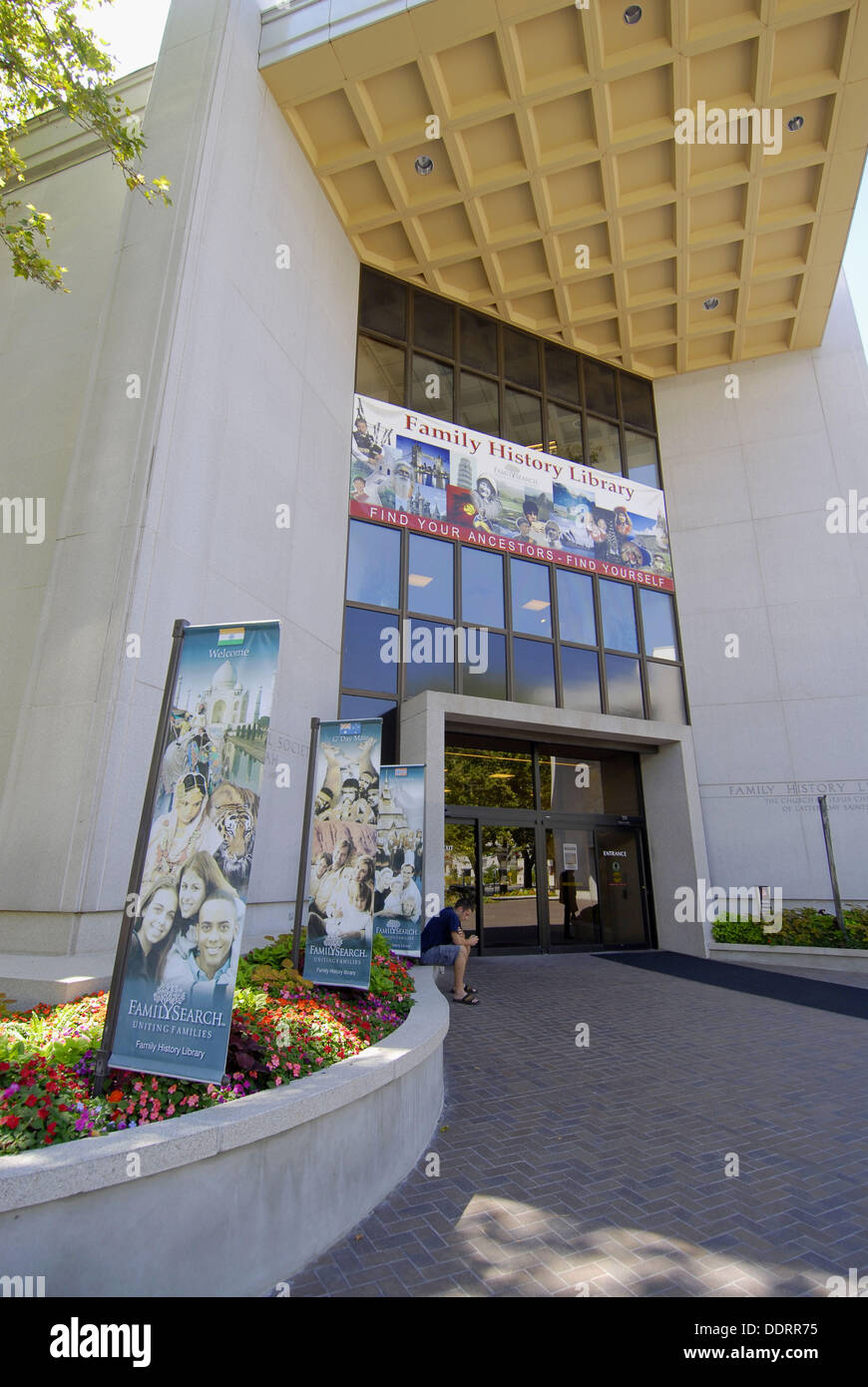 The Mormon Family research and history center and the Church of Jesus ...