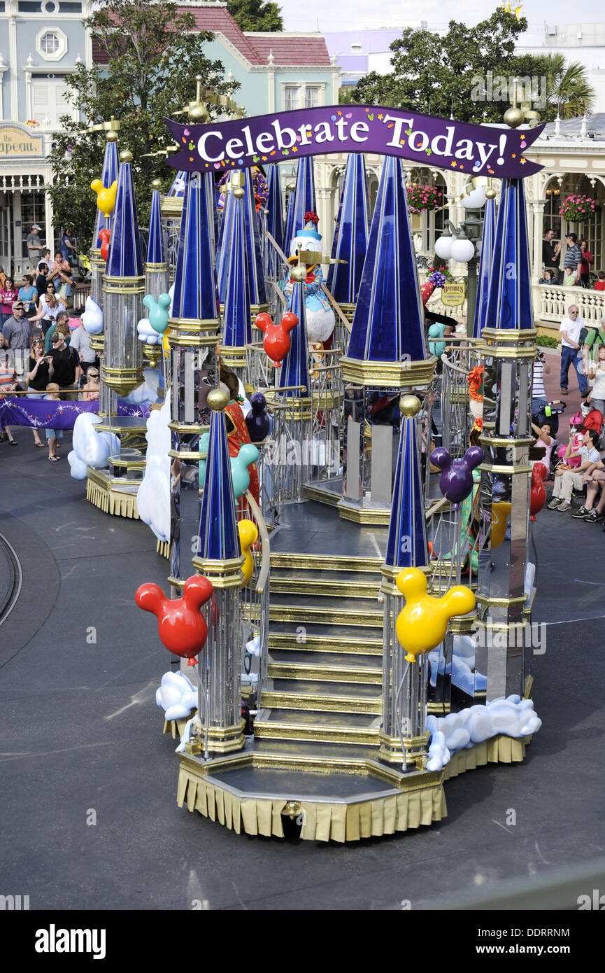 Celebrate Today Parade on Main Street at Walt Disney Magic Kingdom ...