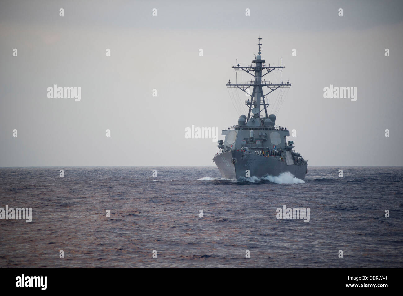 The Arleigh Burke-class guided-missile destroyer USS Stout (DDG 55 ...